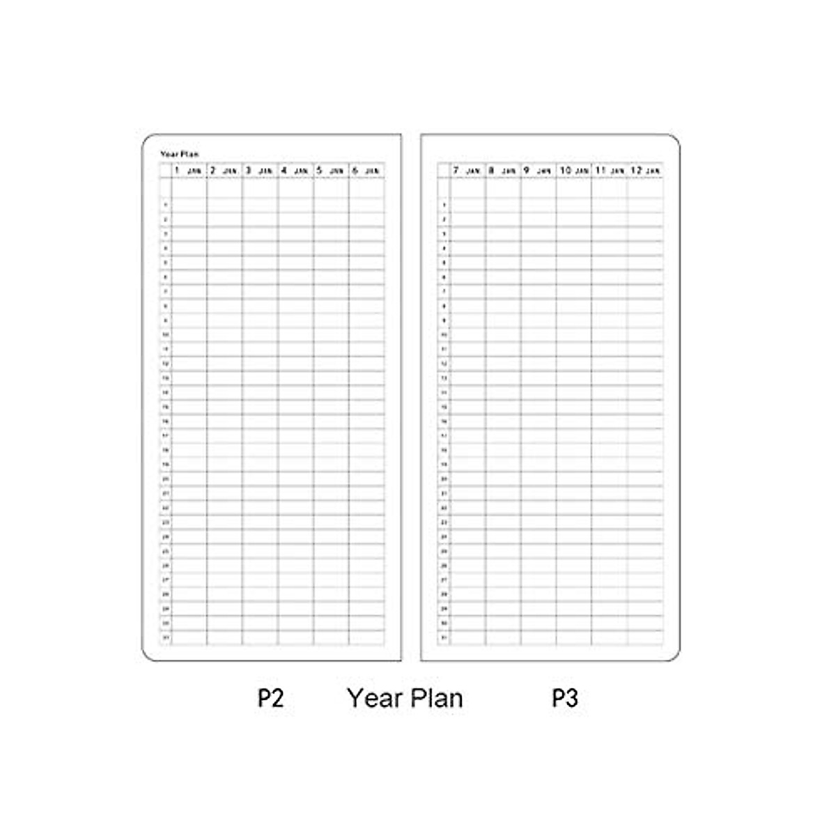 Undated Pocket Weekly Planner Schedule Organizer Agenda Year Month Week Plan A6 Notebooks