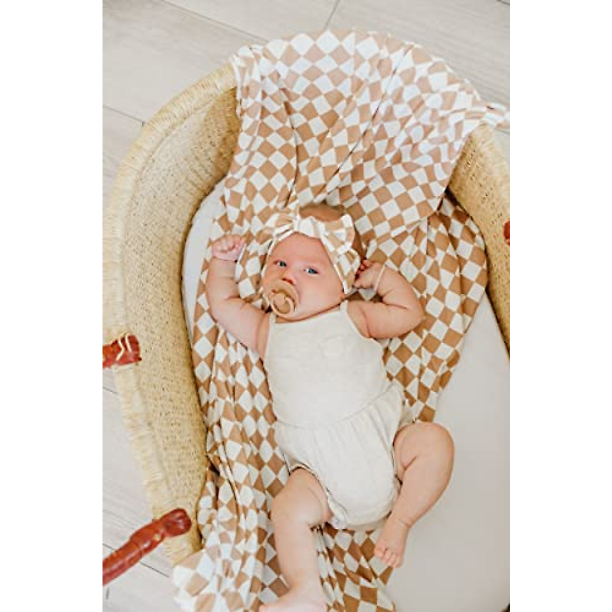 Copper Pearl Large Premium Knit Baby Swaddle Receiving Blanket Rad