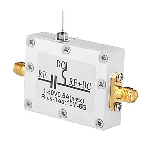 Bias Tee,10MHz-6GHz Bias Tee Broadband Radio Frequency Microwave Coaxial Bias Low Noise Amplifier Module.