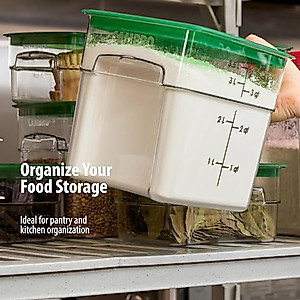 Cambro 4 QT (Quart) Food Storage Container with Lid (2 Pack) - FreshPro Series (Clear)