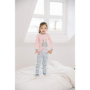 VAENAIT BABY Kids Girls Sleepwear Pajama 2pcs Set Pink Bunny 3T/M