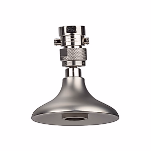 High Sierra Showerheads® - ‘Half Dome’ Solid Metal 1.8 GPM High Efficiency, Low-Flow Shower Head with Pressure and Flow Control Valve - Brushed Nickel