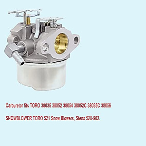 Fremnily Carburetor fits Tecumseh 632107 632107A 640084 640084A 640084B Toro Craftsman MTD Snowblower 5HP engines 38035 38052 38054 38052C 38035C 38056 143045003 143955001 536885470 536886540