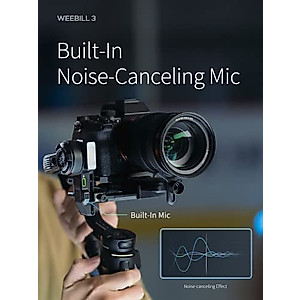 ZHIYUN Weebill 3, 3-Axis Gimbal Stabilizer for DSLR and Mirrorless Camera, Nikon Sony Panasonic Canon Fujifilm BMPCC 6K, Fill Light & Mic Integration, PD Fast Charge