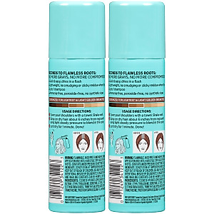L’Oréal Paris Hair Color Root Cover Up Temporary Gray Concealer Spray Light Golden Brown (Pack of 2) (Packaging May Vary)