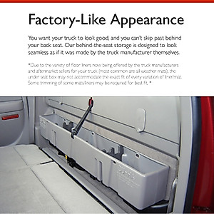 DU-HA Behind-the-Seat Storage Fits 07-17 Chevrolet/GMC Silverado/Sierra Regular Cab, Black, Part #10058