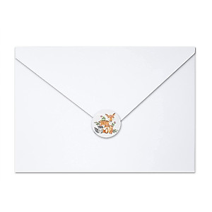 50 Pack Watercolor Girl Woodland Greenery Thank You Cards, Cute Thank You Notes with Envelopes & Stickers, Baby Shower, Birthday any Occasion Large Size 4x6 Animal Fox Raccoon Deer Owl Gratitude For Party, Children Stationery