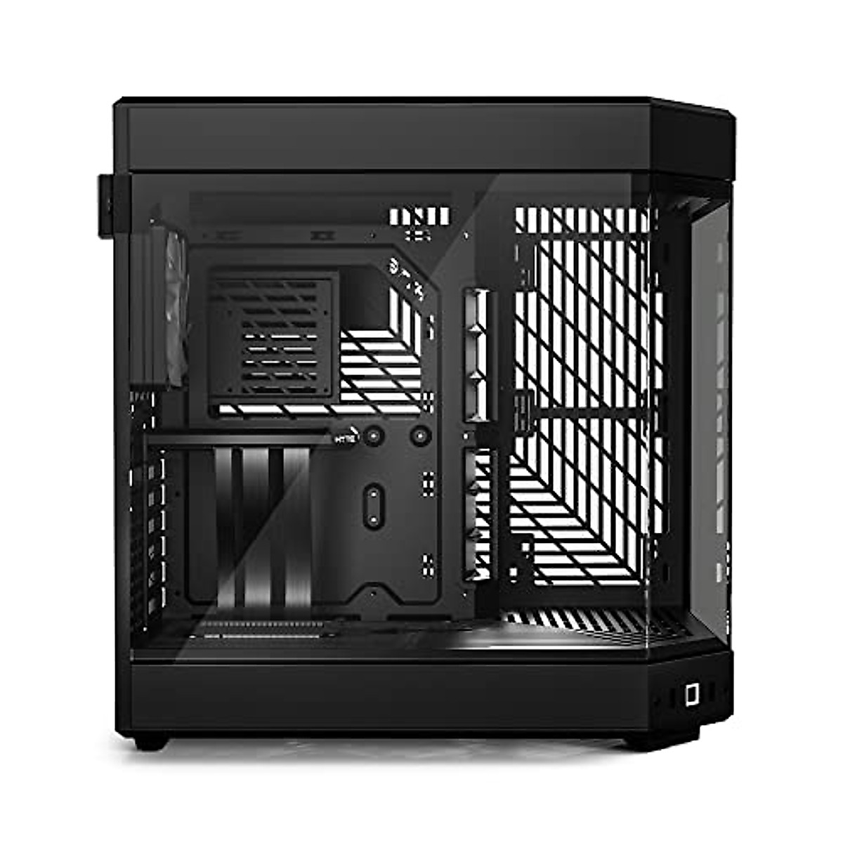 HYTE Y60 Modern Aesthetic Dual Chamber Panoramic Tempered Glass Mid-Tower ATX Computer Gaming Case with PCIE 4.0 Riser Cable Included, Black (CS-HYTE-Y60-B)