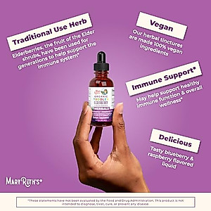 MaryRuth's Toddler Elderberry Syrup | USDA Organic Elderberry | Sugar Free Kids Immune Support Supplement for Ages 1-3 Years | Clean Label Project Verified®, Vegan, Non-GMO, Gluten Free | 1 Fl Oz