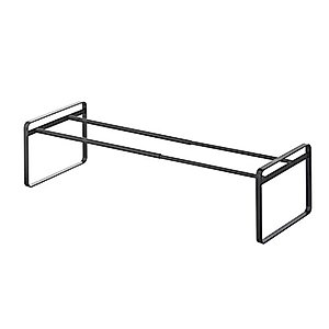 Red Co. Expandable 16 to 28 inch Steel Metal 6 Pair Shoe Rack, Stackable Storage Shelf, Black