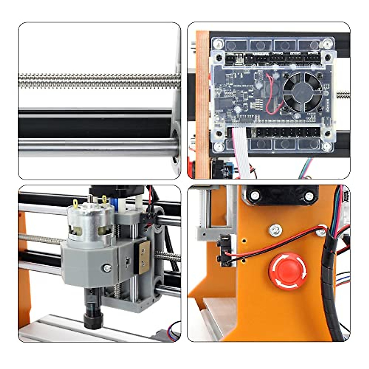 CNCTOPBAOS Upgrade 3018 Pro CNC Router Kit,with GRBL Offline Controller,with 3 Axis Limit Switches,Emergency Stop,3018-PRO DIY Mini Desktop Cutting Wood Acrylic PVC PCB Engraving Milling Machine