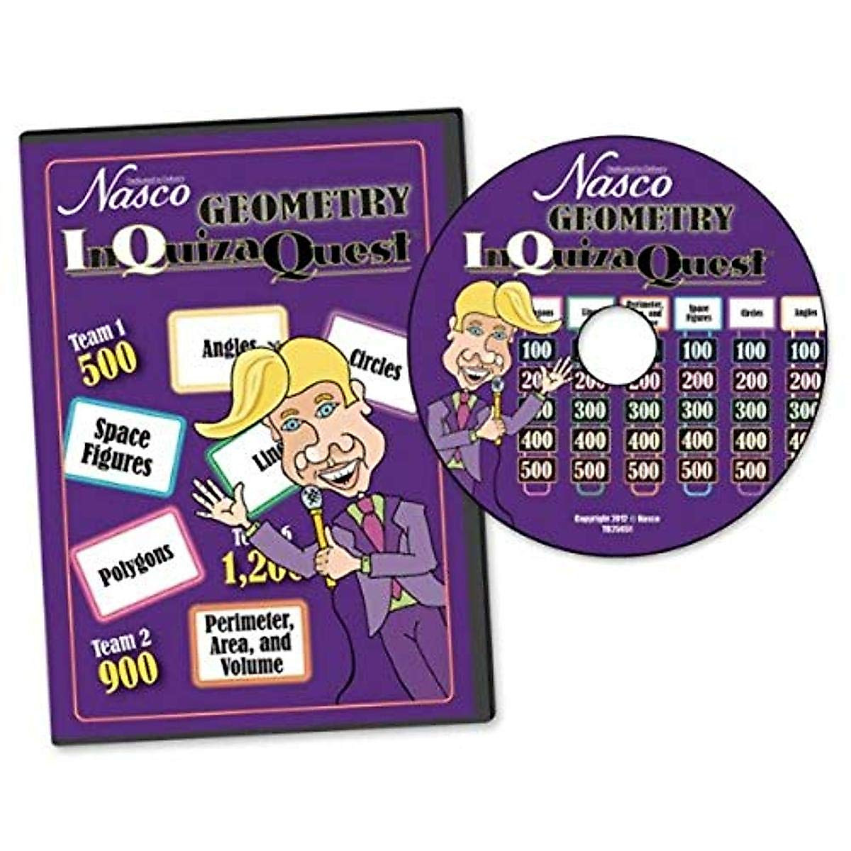 Nasco TB25651 InQuizaQuest Interactive Game Show Style CD-ROM, Geometry