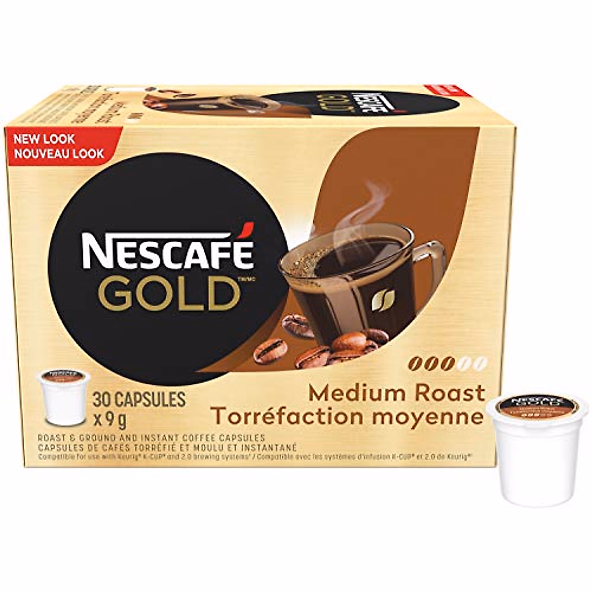 NESCAFÉ Gold Rich & Smooth Keurig K cup Capsules (Pack Of 30 Cups)
