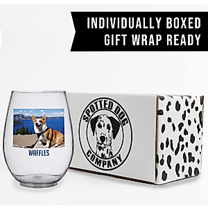 Personalized Wine Glass - Mother's Day Printed 17oz Stemless, Picture Photo Wine Gifts for Mom, Wife, Her - Unique Birthday Custom Wine Glass Personalized Wine Tumbler for Women Celebration Gifts