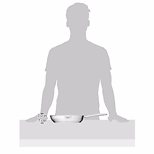 Fissler 081-353-28-100 Frying Pan, 11.0 inches (28 cm), Gas Stove/Induction Compatible, Oven Safe, All Stainless Steel, Silver