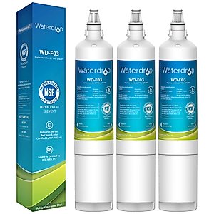 Waterdrop 5231JA2006A Replacement for LG® LT600P® Refrigerator Water Filter, fml-2, KENMORECLEAR® 46-9990, KENMORE® 9990, 5231JA2006B, RWF1000A, LFX25960ST, LSC27931ST, 3 Filters