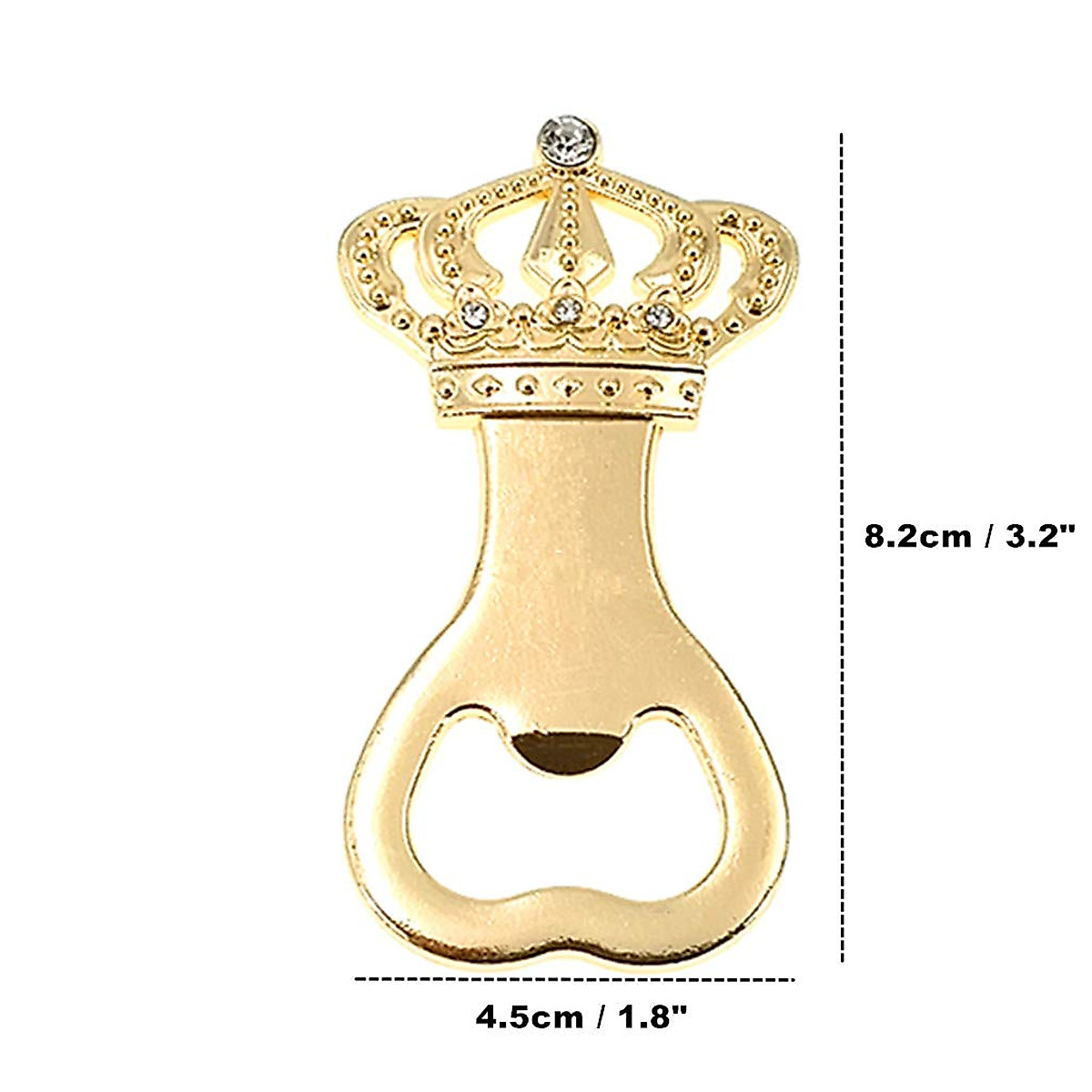 Kinteshun Bottle Opener with Gift Box Packing,Crown Shape Wedding Birthday Baby Shower Party Favor Bottle Opener Souvenir Gift(12pcs,Rose Gold Tone)