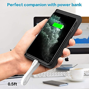 OUTXE EasyAcc USB C Short Cable 0.5ft Power Delivery Fast Charging Cable Data Sync Cable Compatible with iPhone 14/13/13 Pro Max/12/11/ iPad Air, Use with Type-C Chargers Power