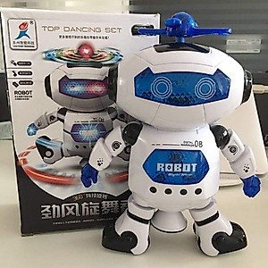360 Rotating Smart Space Dance Robot Electronic Walking Toys