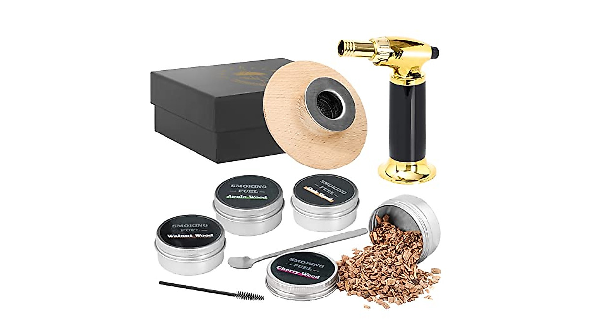 Cocktail Smoker Kit - Infuse Whiskey, Cheese & More with Wood Chips