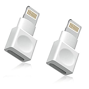 2 Pack [Apple MFI Certified ] Lightning Extender Adapter, iPhone Charger Extension Cable Female to Male Dock Extender for iPhone 13 12 11 X XS XR 8 7 6 5 iPad Charging Audio Video Data Transfer