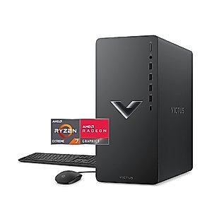 HP Victus Gaming Desktop, AMD Ryzen 7-5700G Processor, Radeon RX 6600XT 8GB Graphics(Outperforms RTX 3060), 32GB RAM, 2TB PCIe SSD, Wi-Fi 6, HDMI, 3X DisplayPort, Win11, Black