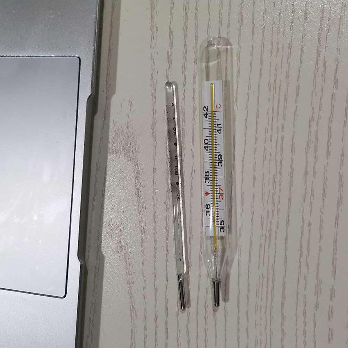 Healeved 4 Pcs Adult Temperature Measurement Glass Oral Temperature Fast Reading Temperature Home Supplies, Easy to Read