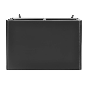 Elle Decor Stephanie Side Table, Mid-Century Modern Nightstand or Living Room Accent with Two Drawers for Storage, Monochrome Painted Wood, Black