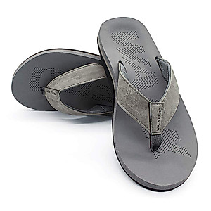 Men Sandals Flip Flop with Orthotic Arch Support Athletic Slide Sandals for Men with Soft Cushion Footbed