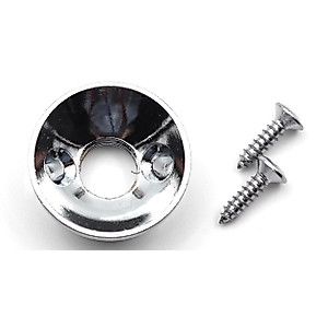 Electrosocket Jack Plate for Telecasters - Polished Chrome Finish + Switchcraft J11 Mono Jack