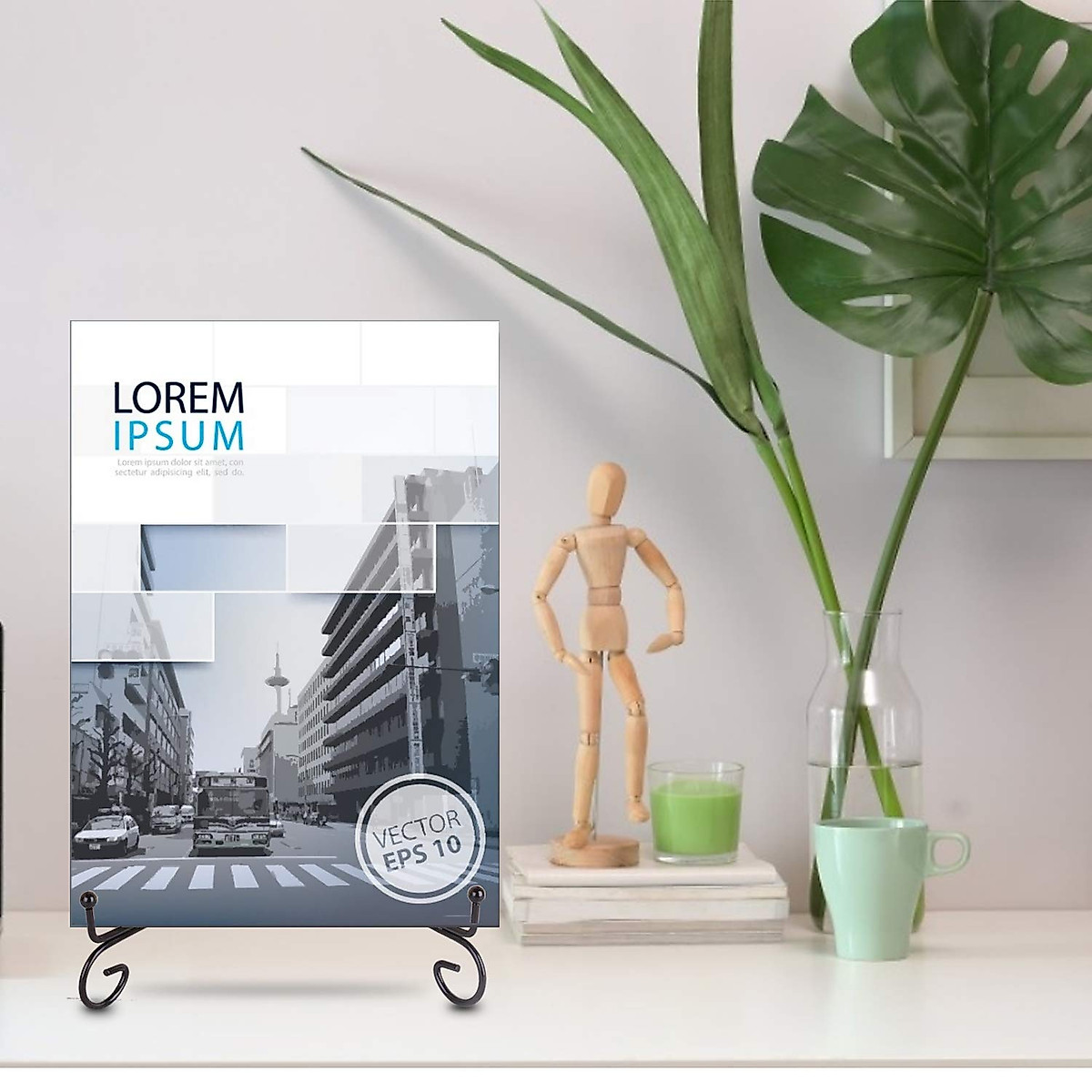 Teamkio Improved Anti-Slip Plate Holder Display Stand, Picture Frame Holder Stand, Easel Display Stand, Book Display Stand (10inch)