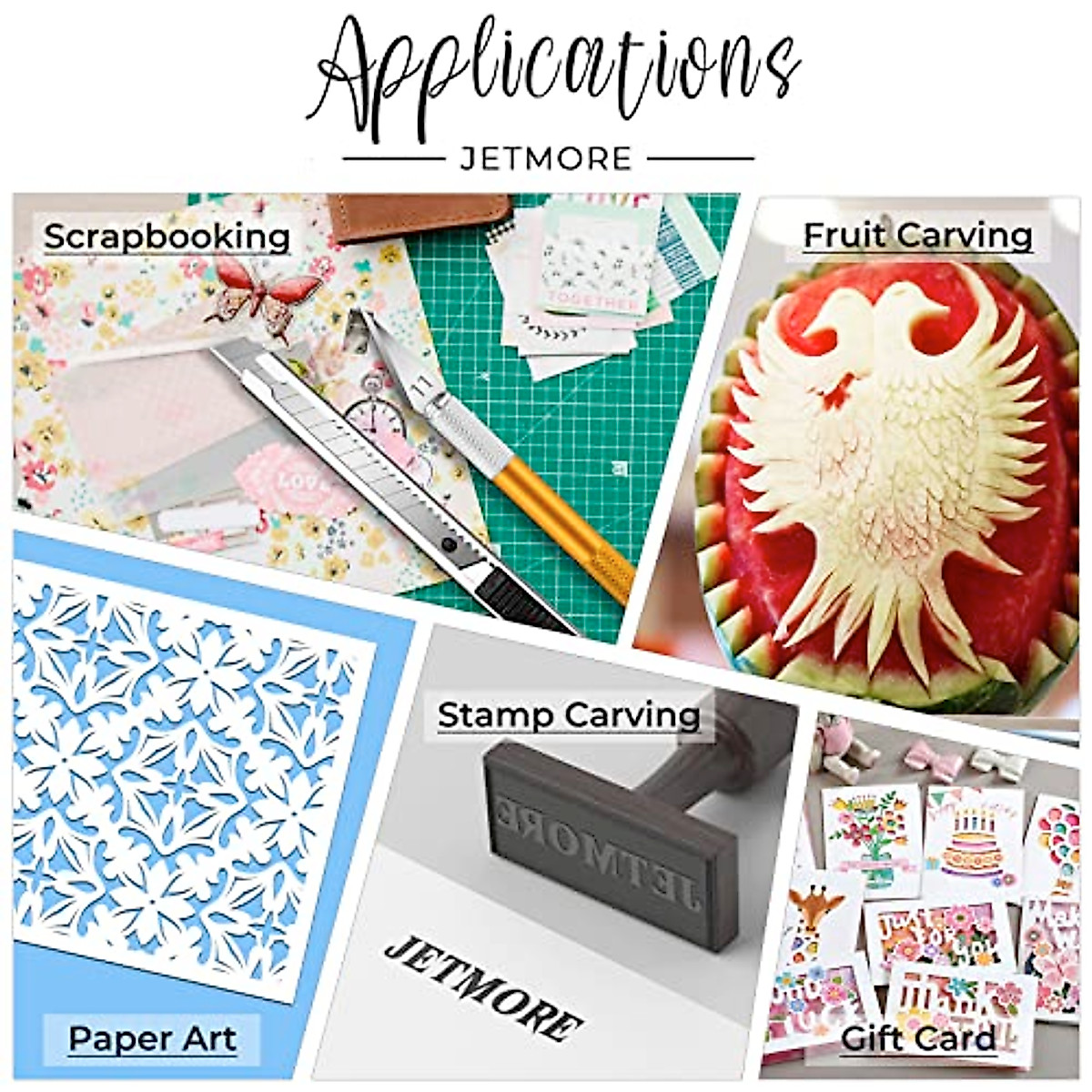 Jetmore 94 Pack Exacto Knife Craft Knife Kit, 2 Precision Exacto Knife Set, 80PCS #2/#11/#17 Hobby Knife Blades with Storage Case, Exacto Knife ​for DIY, Art Work, Cutting, Carving