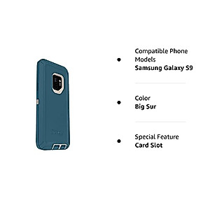 OtterBox Defender Series Case for Samsung Galaxy S9 (ONLY - NOT Plus) Case Only (Big Sur)