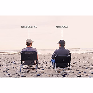 Neso Beach Chairs 2 Pack | Water Resistant with Shoulder Strap and Slip Pocket | Folds Thin (Navy, Regular)