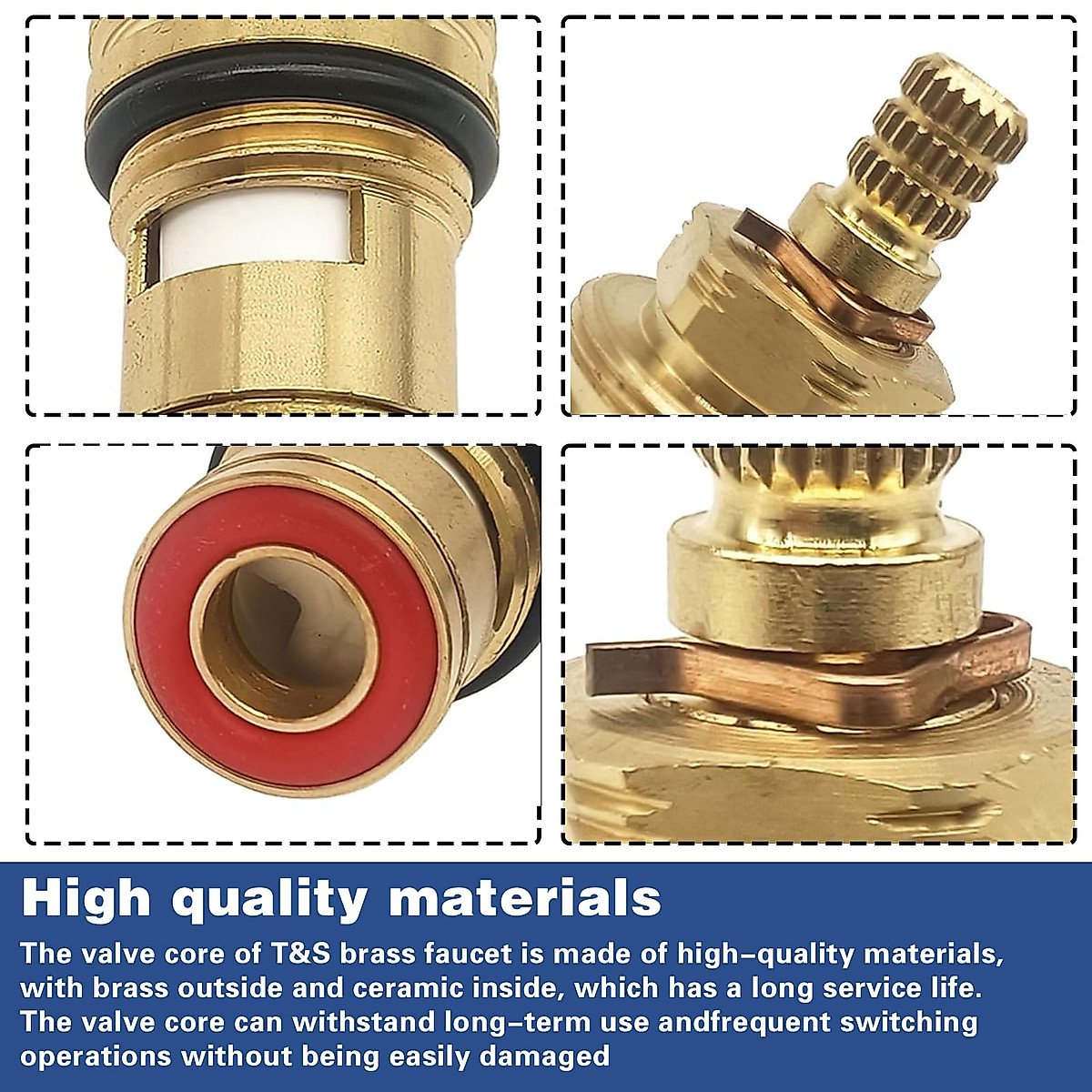 013787-45 Ceramic Cartridge Assembly Compatible with T/S Brass Faucets,Hot Ceramic Cartridge Faucet Parts Replace,Temperature 40F-140F,Pressure 20PSI-125PSI