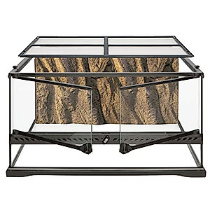 Exo Terra Glass Natural Terrarium Kit, for Reptiles and Amphibians, Short Wide, 24 x 18 x 12 Inches, PT2604A1