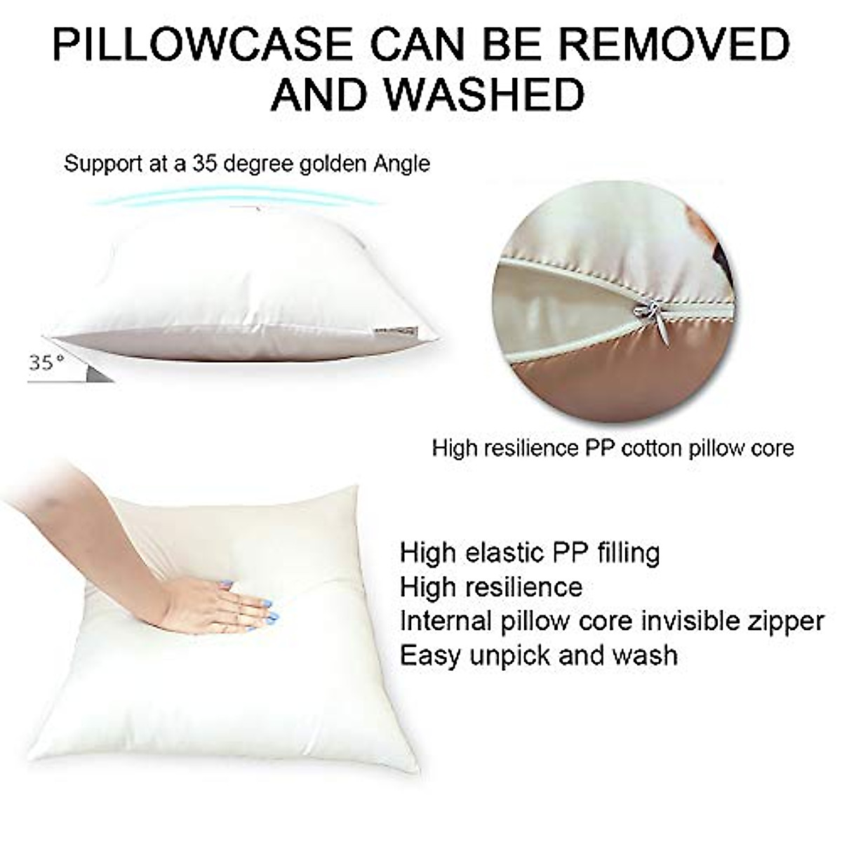 Custom Pillow, Personalized Photo Pillows, 16 x 16 ”(Including Pillow Insertion)Design Throw Pillow with Photo Text, Customize Pet Pillow, Personalized Memorial Gift for Birthday, Christmas