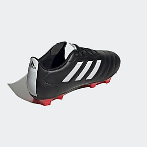 adidas Unisex Goletto Firm Ground Soccer Shoe, Core Black/White/Red, 7 US Men