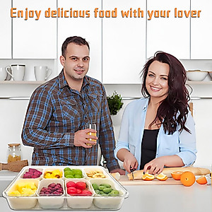 BOYUANSCH 8-Compartment Snackle Box | Portable Divided Food Storage Container & Serving Tray | Travel Snack Container | Great for Parties, Travel & Daily Use