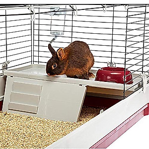 Ferplast Krolik XXL Rabbit Cage with Wire Extension, Rabbit Cage Includes All Accessories & Measures 63.8 L x 23.62 W x 19.68 H Inches, 1-Year Warranty, 63.78 x 23.62 19.62 x 19.68", Multicolor