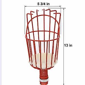 FLY HAWK Fruit Picker Tool, a 8-Foot-Long Fruit Picker Equipped with Optional Splicing of Lightweight Stainless Steel to Pick Apples, Oranges and Fruit Trees (8 Foot)