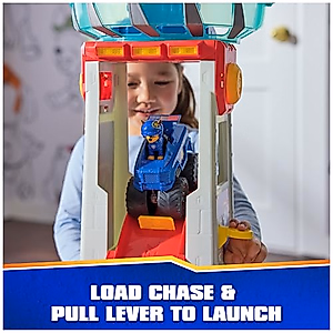 PAW Patrol: Rescue Wheels Super Loop Tower HQ, with Light, Sound, Vehicle Launcher, Chase Action Figure & Toy Truck, Kids Toys for Boys & Girls Age 3+