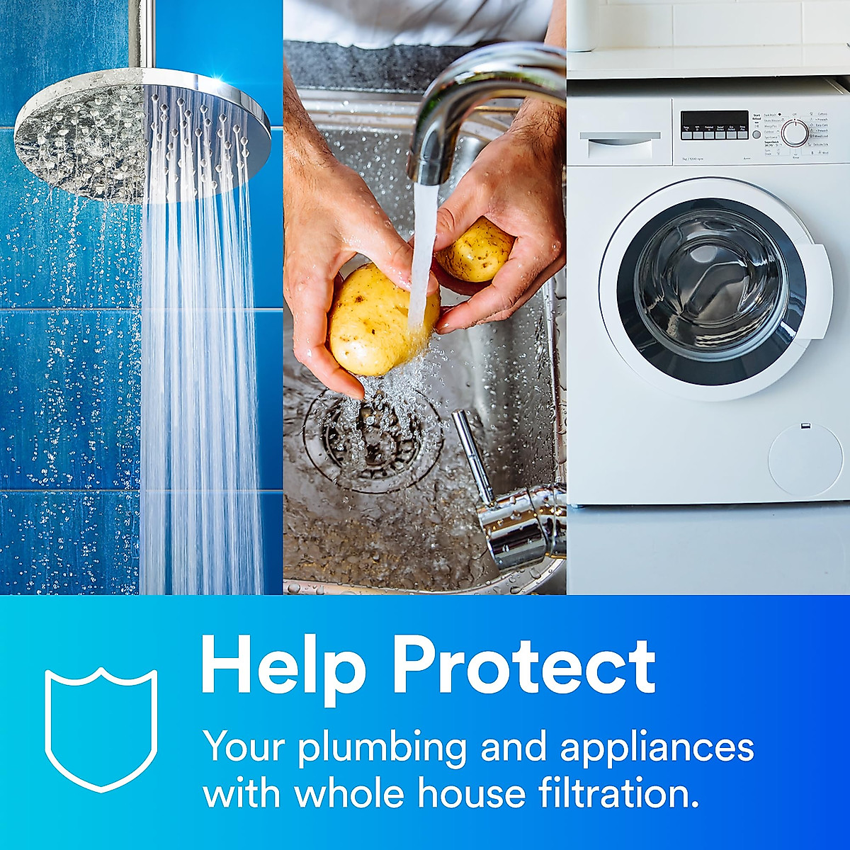 Filtrete 3WH-STDCW-F02 Water Filter Housings, 2 Count (Pack of 1), Gray