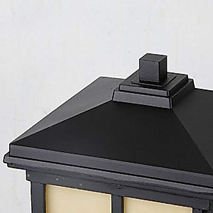 HNTHY Simple Chinese Style Column Head Lamp LED Doorpost Garden Lamp Waterproof Super Bright Villa Fence Home Door Lamp
