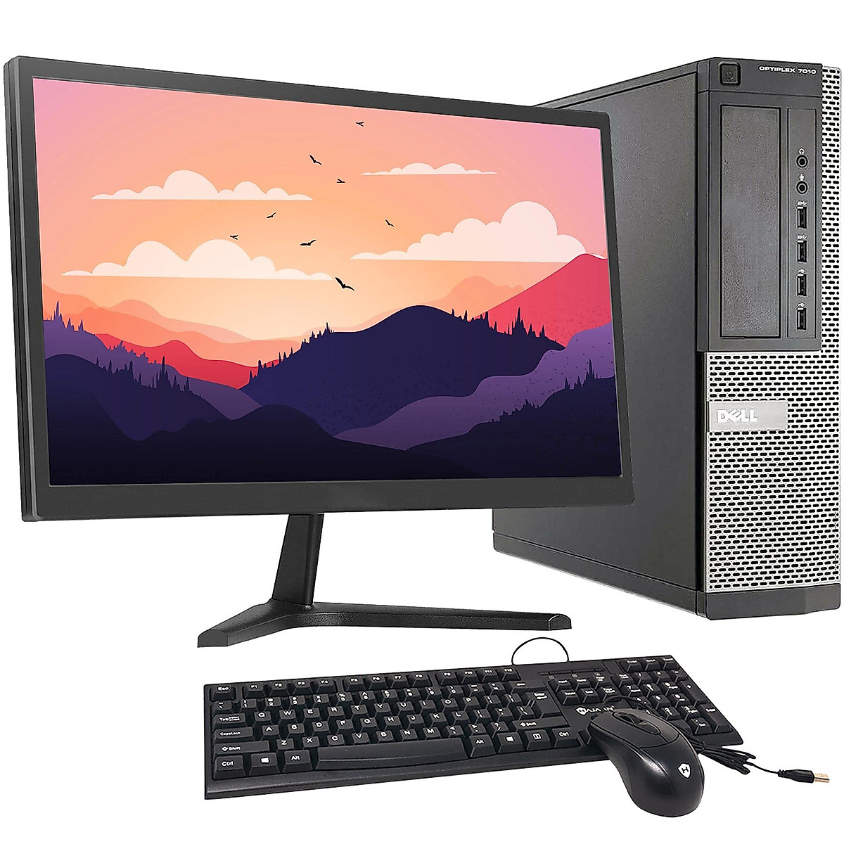 Dell Optiplex 7010 Desktop Business PC Computer Package, Intel Quad Core i5 3.20GHz, 8GB RAM, 256GB SSD + 1TB HDD, 20Inch LCD (HDMI) Monitor, Keyboard, Mouse, WiFi, Windows 10 Professional(Renewed)