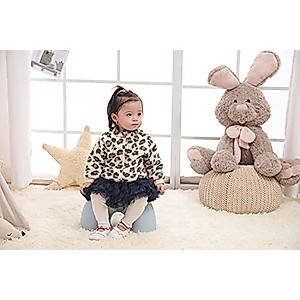 Minicoco Toddler Girl Fleece Warm Outwear Jacket Coat Baby Girl Boy Zipper Up Fall Winter Coat, Leopard Print