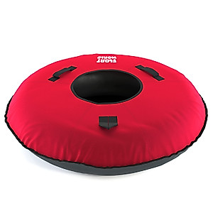 Float World Heavy Duty Snow Tube 2 Pack - Two Large 48inch Extra Durable Snow Tubing Winter Toy for Ski Mountains - Thick Vinyl Cover for Non-Pop Non-Stop Sledding (Two Pack) Multicolor