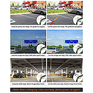 Upgraded Backup Camera for Car AHD Back up Night Vision Reverse Camera IP69 Waterproof Rear Front View Reversing Camera 140° Wide Angle CVBS|AHD Rearview License Plate Camera for Pickup Truck SUV RV
