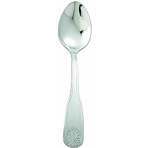 Winco 12-Piece Toulouse European Table Spoon/Serving Spoon Set, 18-0 Extra Heavy Weight Stainless Steel, Silver