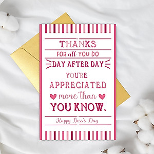 Supoeguk Funny Boss's Day Card for Boss, Happy Boss's Day Card for Women Men, Boss's Day Gift from Employees Staffs, Boss Appreciation Card On Boss's Day